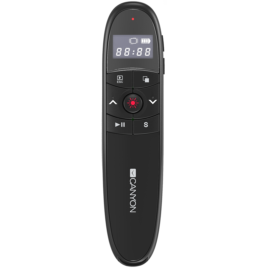 CANYON 2.4Ghz laser wireless presenter, red laser indicator, LCD ...