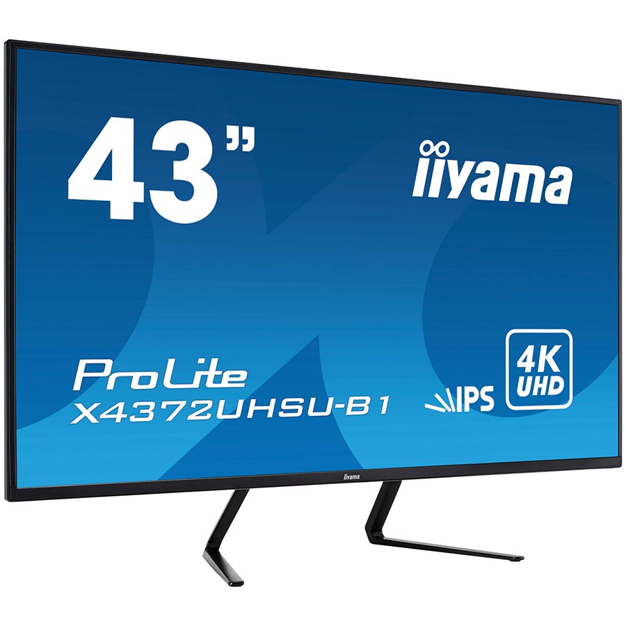 IIYAMA Monitor 43", 3840x2160 UHD, IPS, 4ms, 450cd/m², HDMIx2 ...