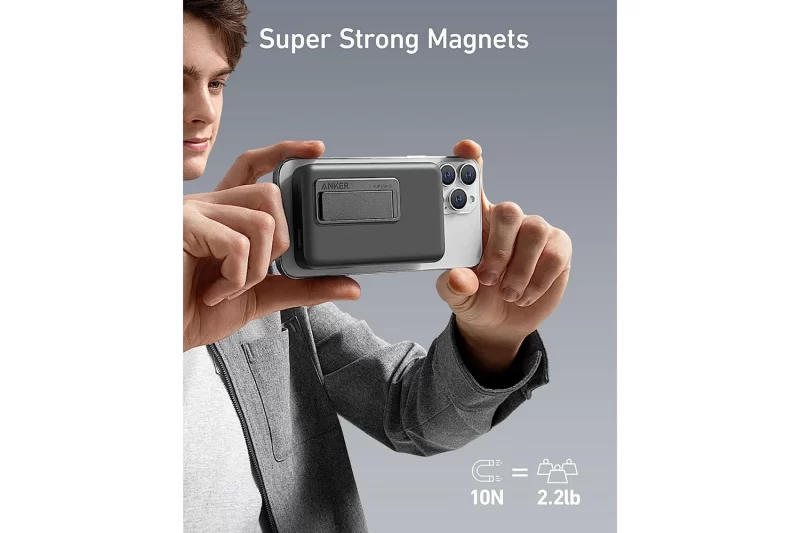 Anker Mag-Go 10000mAh magnetski bežični Power Bank punjač, crni ...